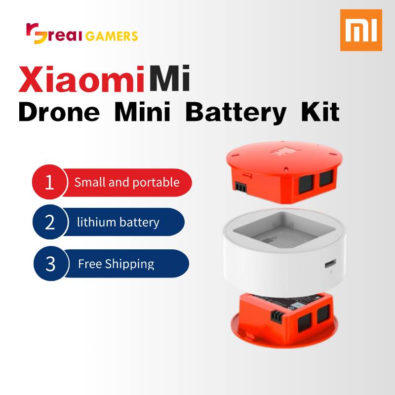 Xiaomi Mi Drone Mini Battery Kit 2 batteries 1 micro USB charger Small and portable